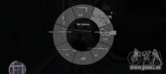 GTA 5 Weapon Wheel HUD pour GTA 4
