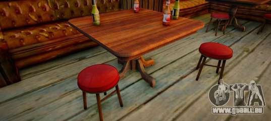 Tables et chaises HD dans les bars pour GTA San Andreas